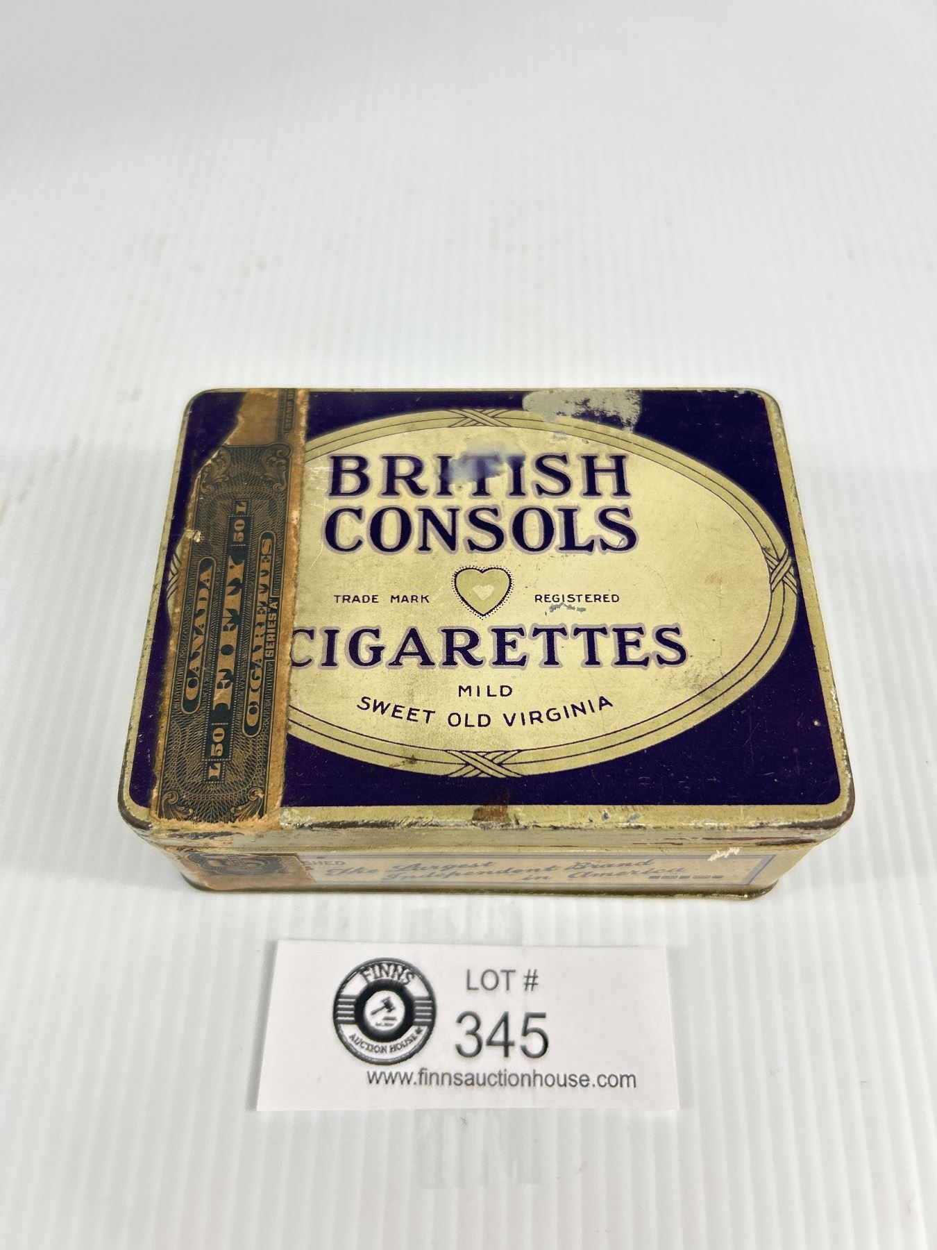 1940's British Consols Cigarettes Tin, McDonald, Canada