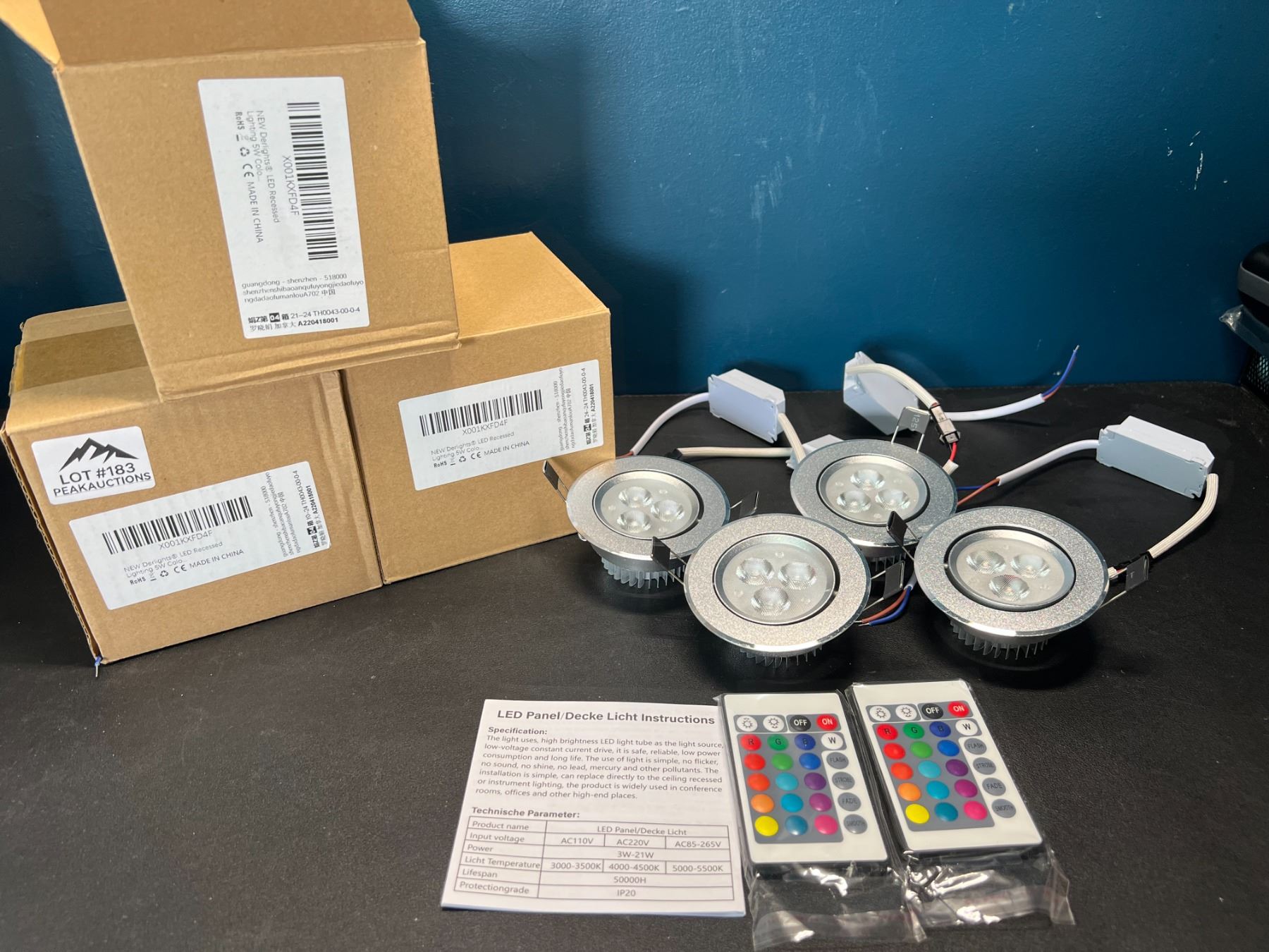 Lot of 3 Multi-Pack Boxes of LED Panel Recessed Color Changing Lights ...