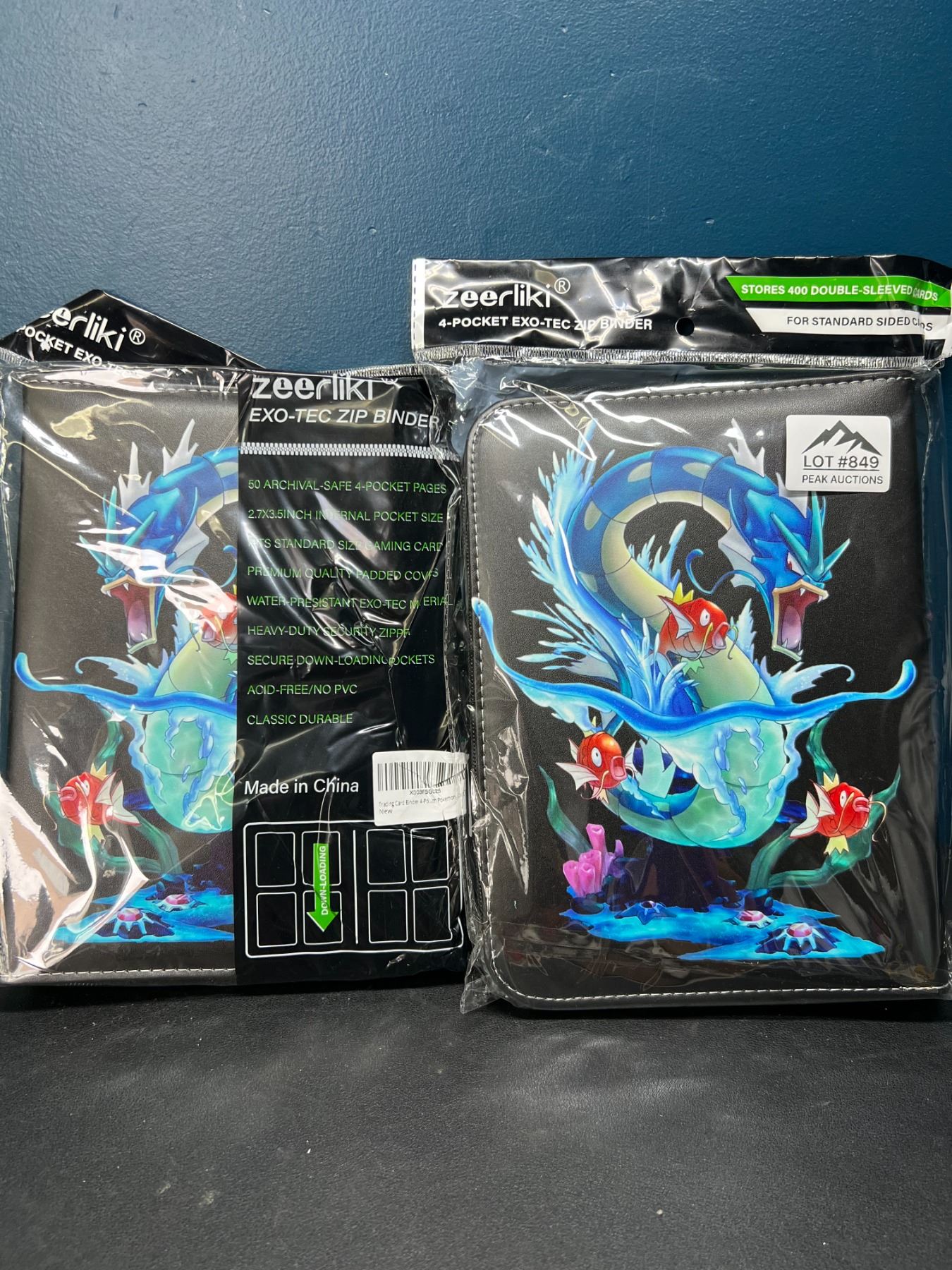 Lot of 2 Leather Pokemon Premium Card Binders