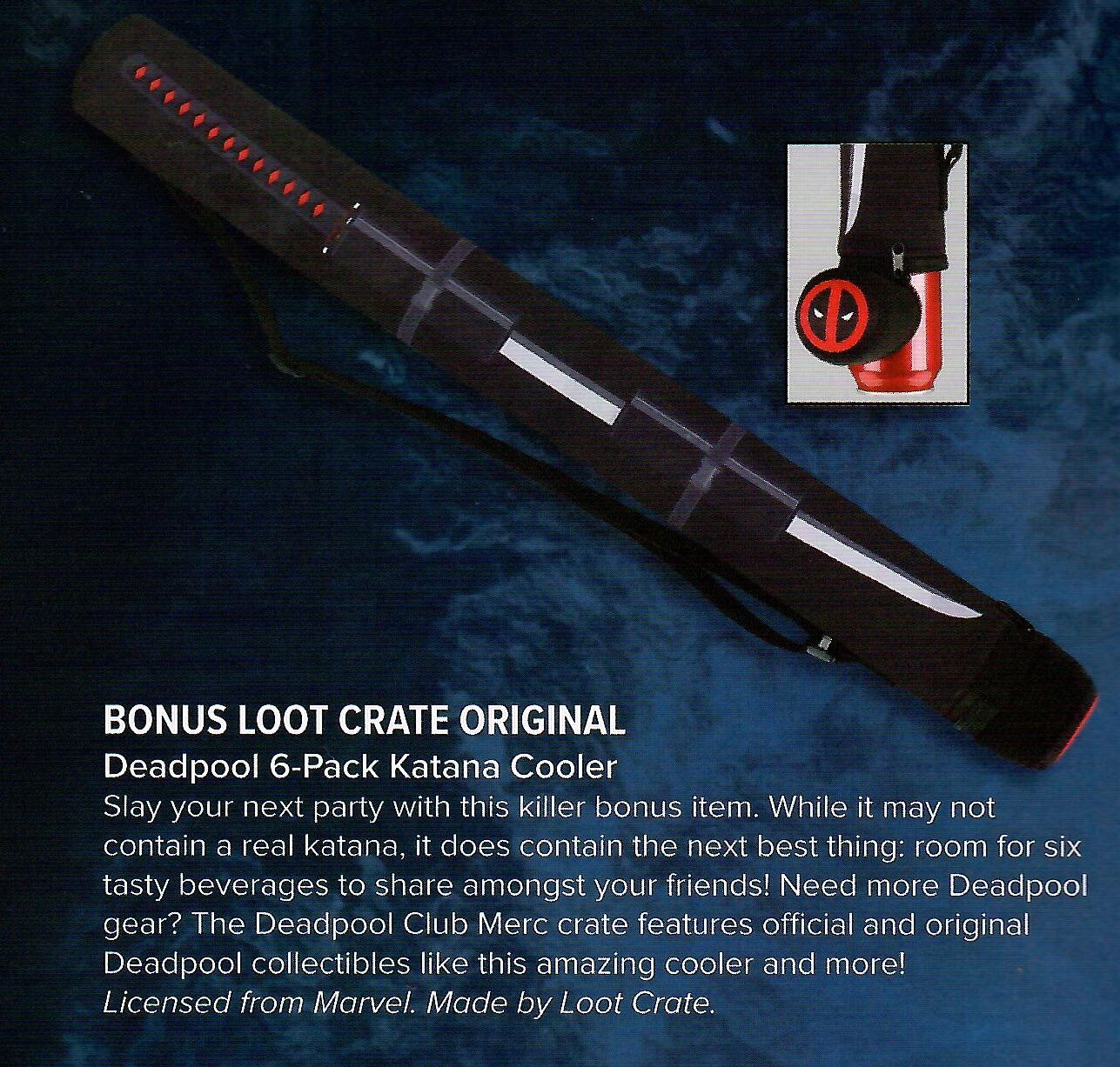 Deadpool 6-Pack Katana Cooler - Loot Crate Original