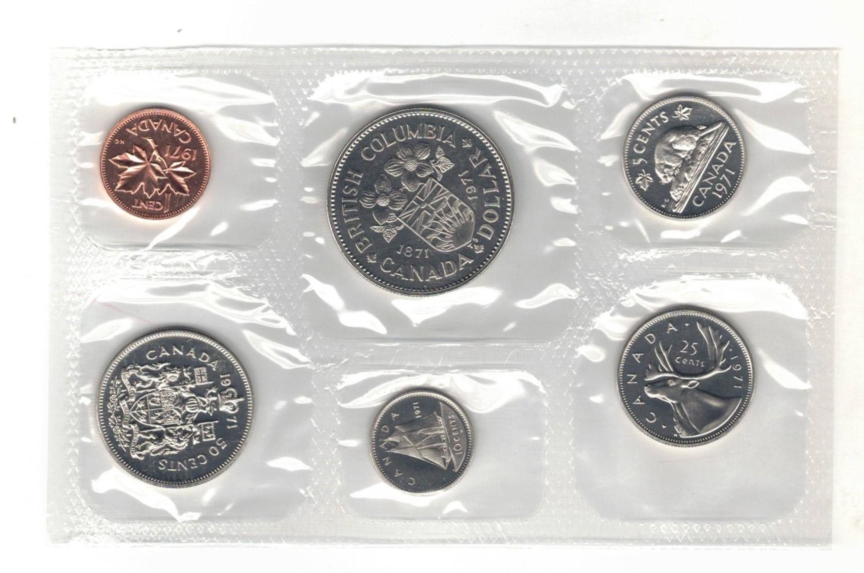 Canadian Coin Set 1971 , Manitoba Dollar