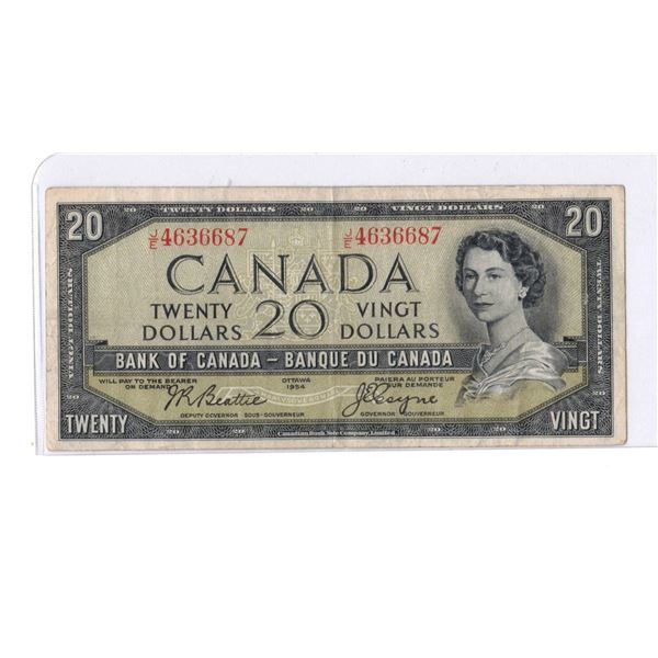 1954 Twenty Dollar Canadian Bank Note