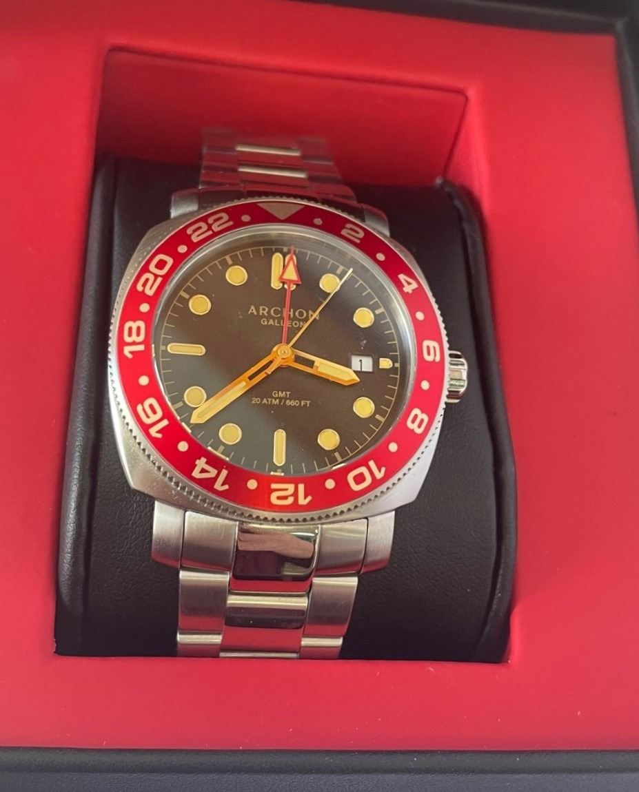 Archon Galleon Black Men's Watch