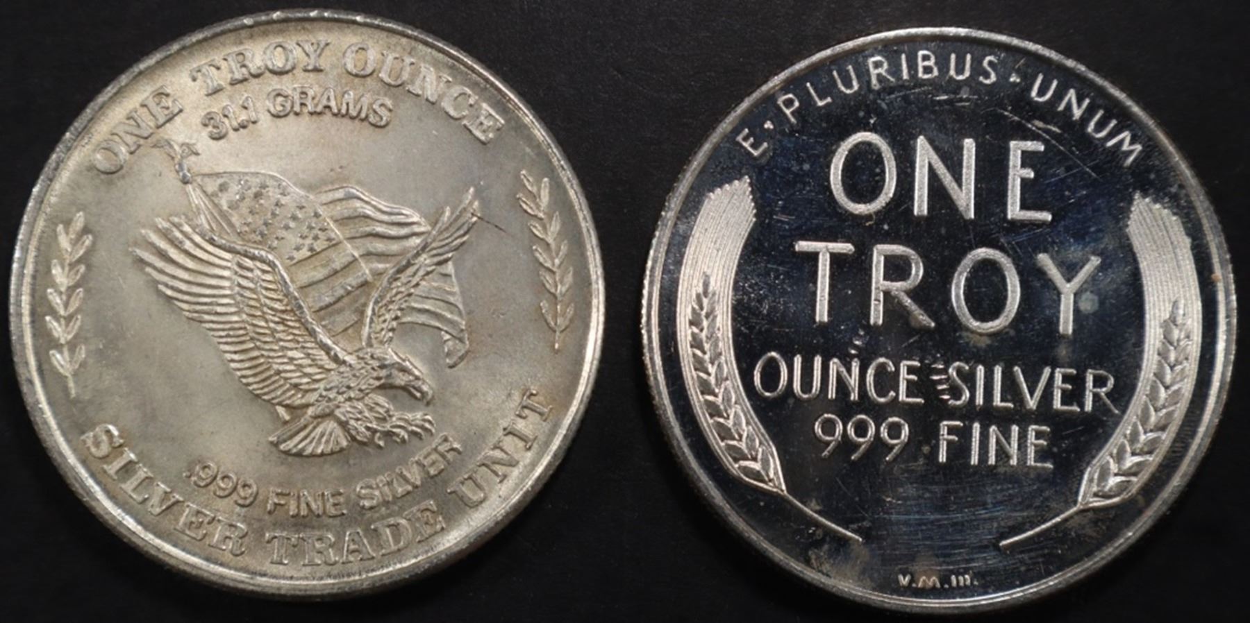 COLLECTORS LOT (2) 1oz SILVER ROUNDS