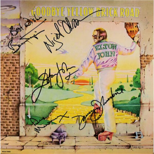 Elton John & Bernie Taupin signed Goodbye Yellow Brick Road album