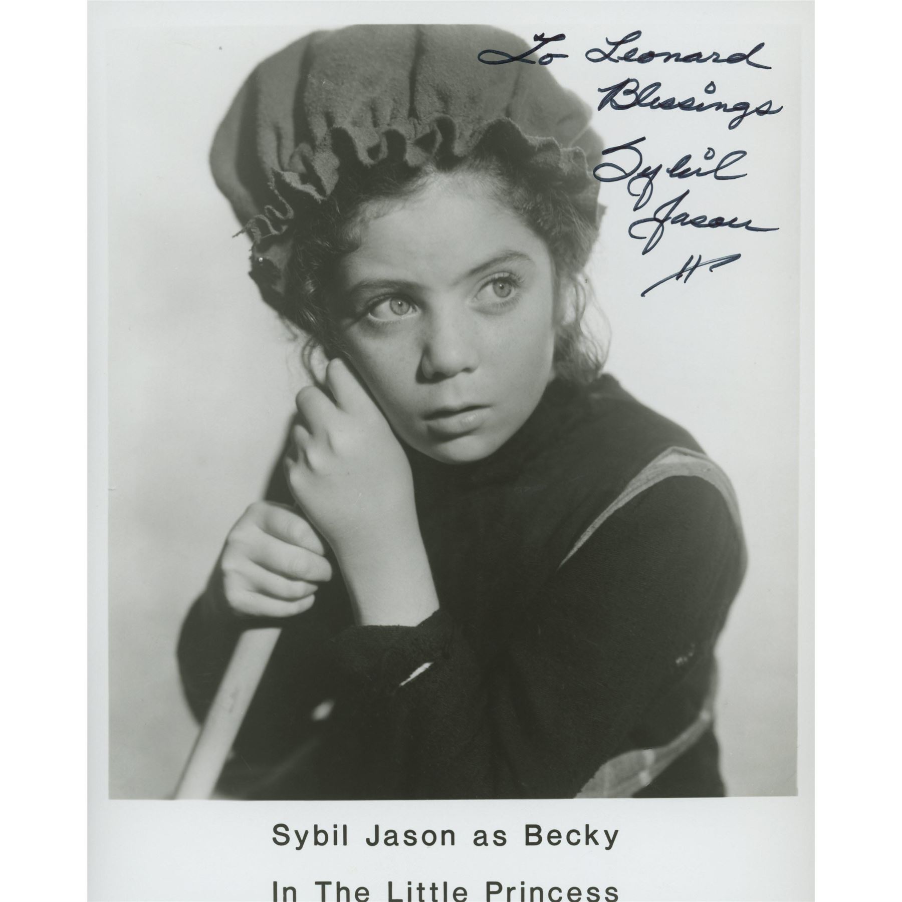 Sybil Jason signed "The Little Princess" movie photo