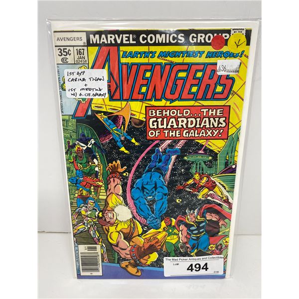 Avengers #167 First Appearance Of Carina Tivan And First Meeting Of ...