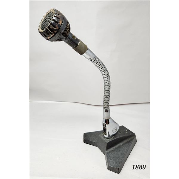 Early Microphone On Stand Made In France