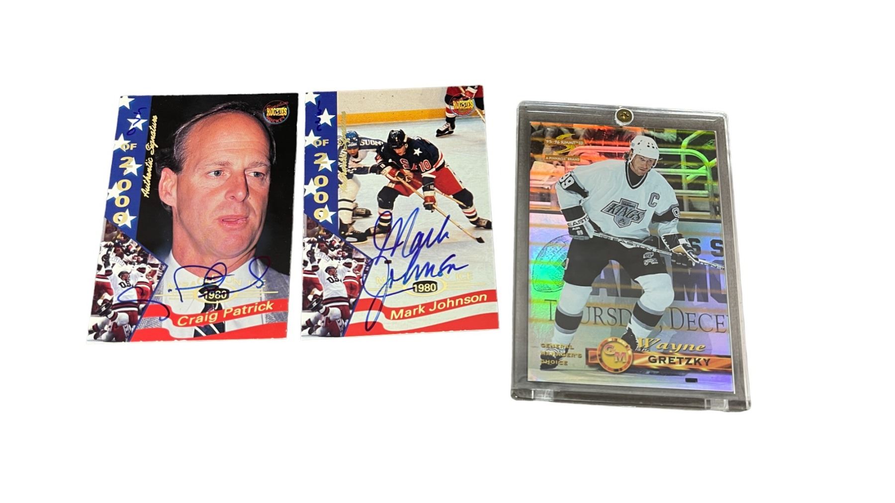 1995 Craig Patrick and Mark Johnson Signature Rookie and 1996 Wayne ...