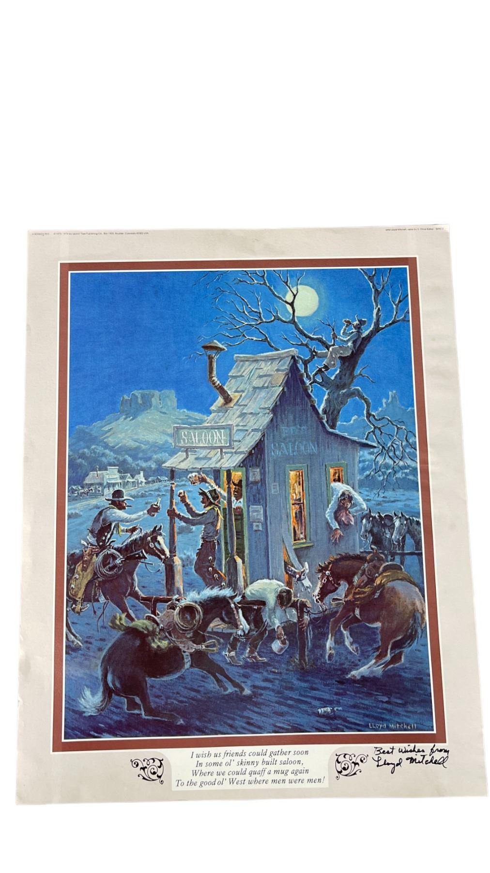 Lloyd Mitchell Signed Lithograph Print