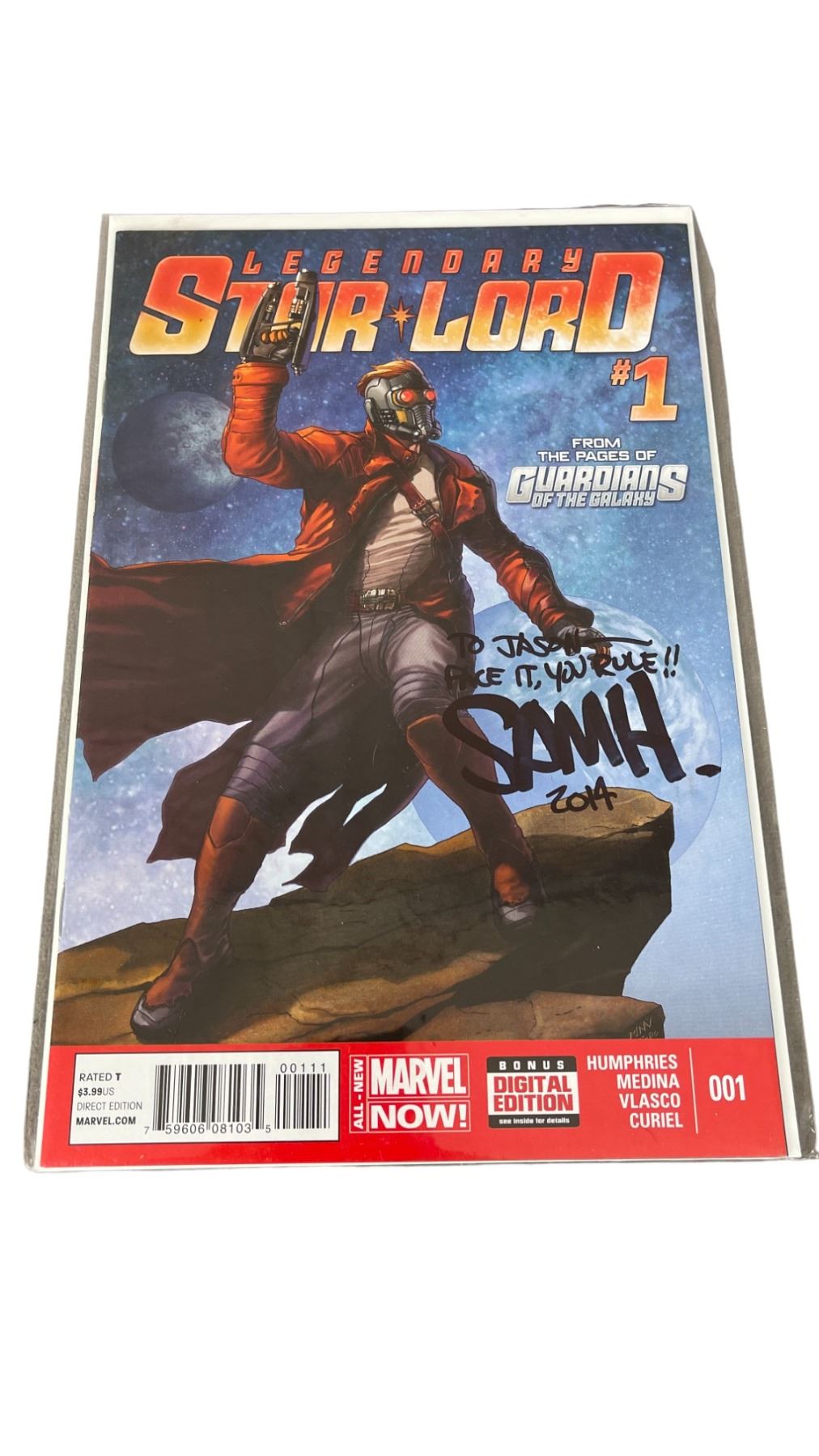 Marvel Legendary Star Lord #1 Comic Book Signed by Sam Humphries