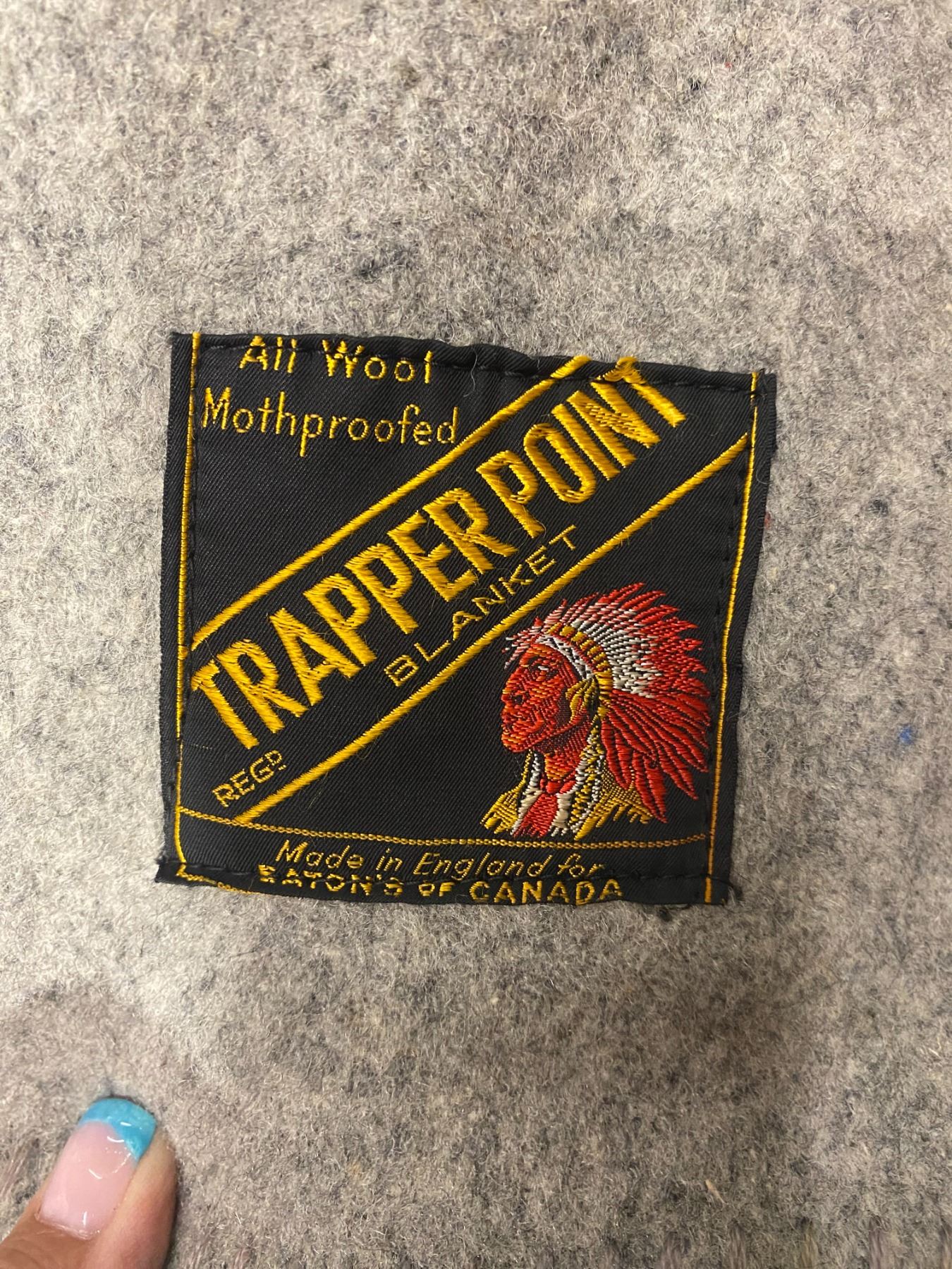 Trapper Point wool blanket 4 stripes king