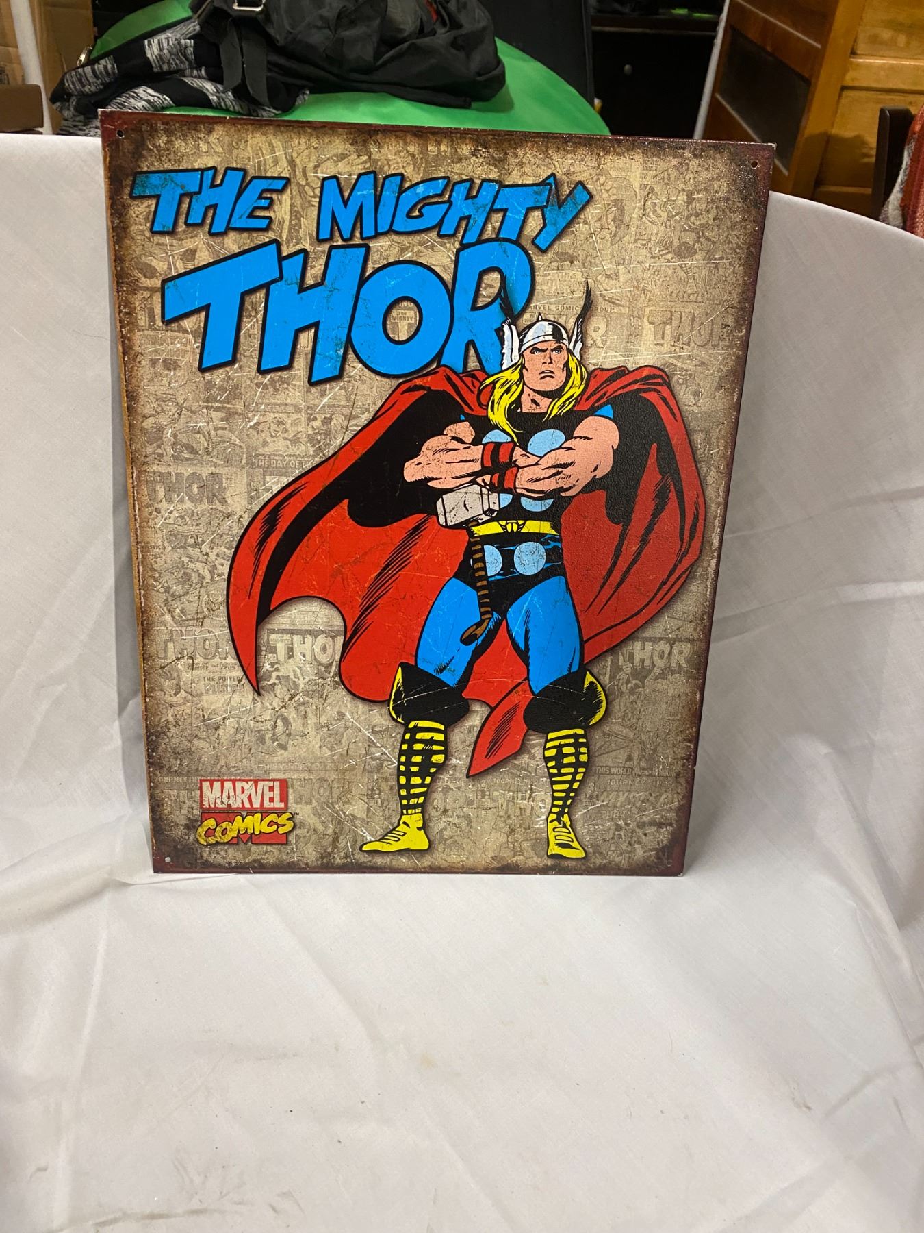 The Mighty Thor tin sign 16"x12.5