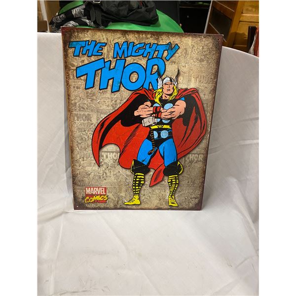 The Mighty Thor tin sign 16"x12.5