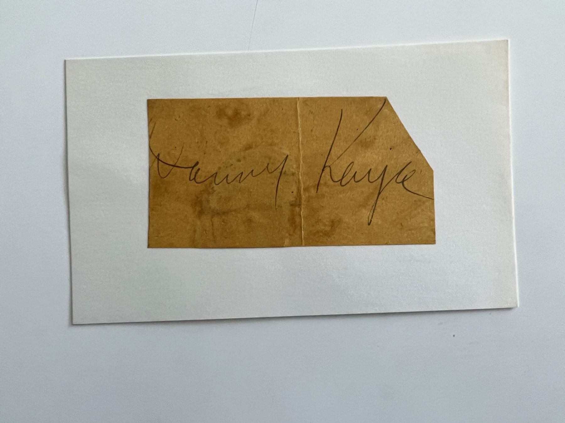 Danny Kaye signature cut