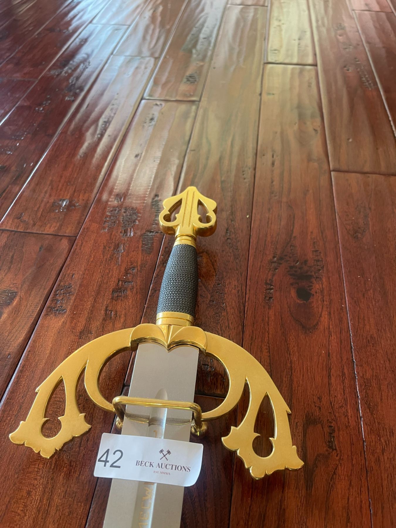 Ava Maria Sword Marto Tolito Spain Sword 38L - Beck Auctions Inc.