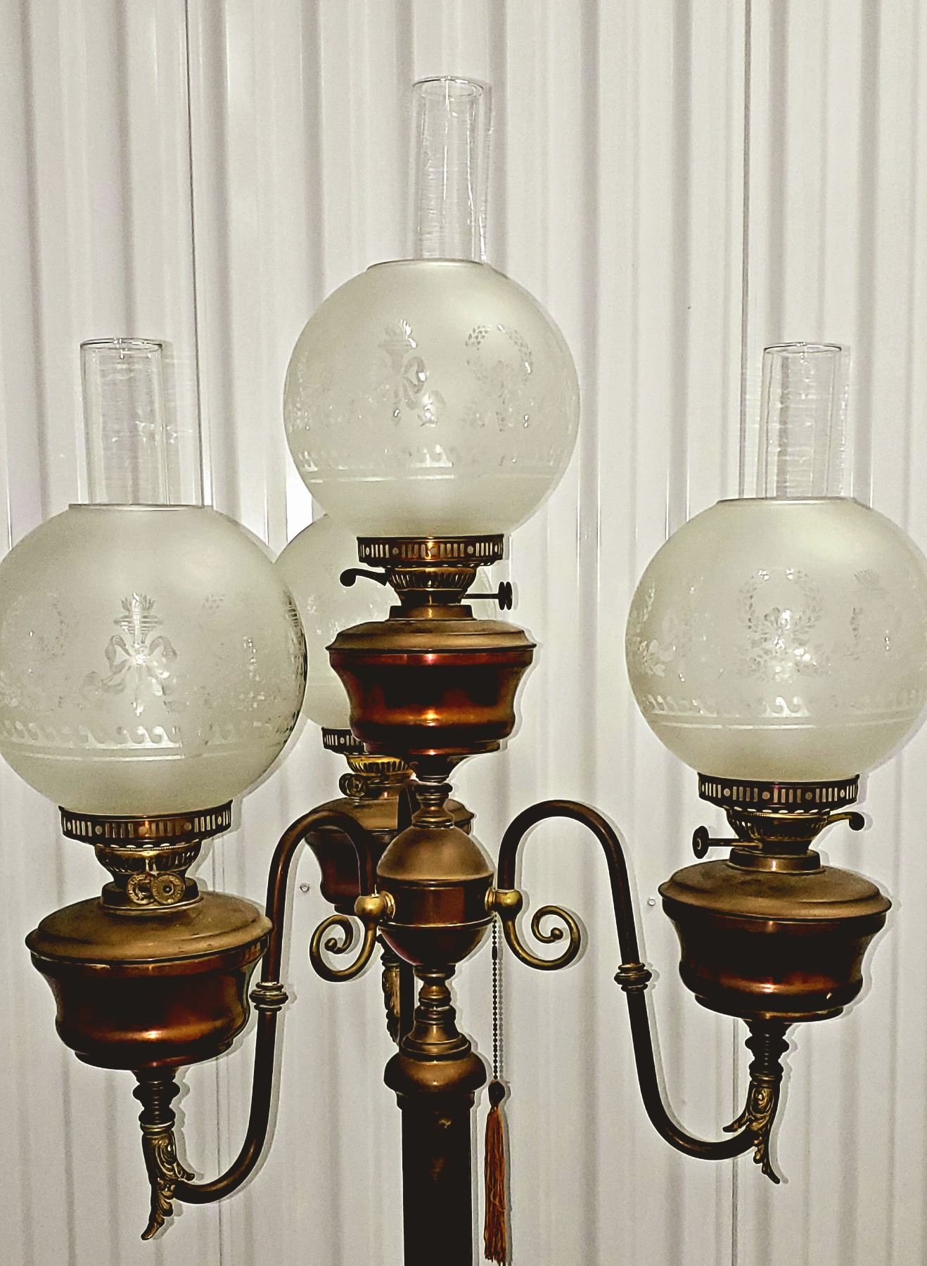 John Scott Brass Oil Lamp