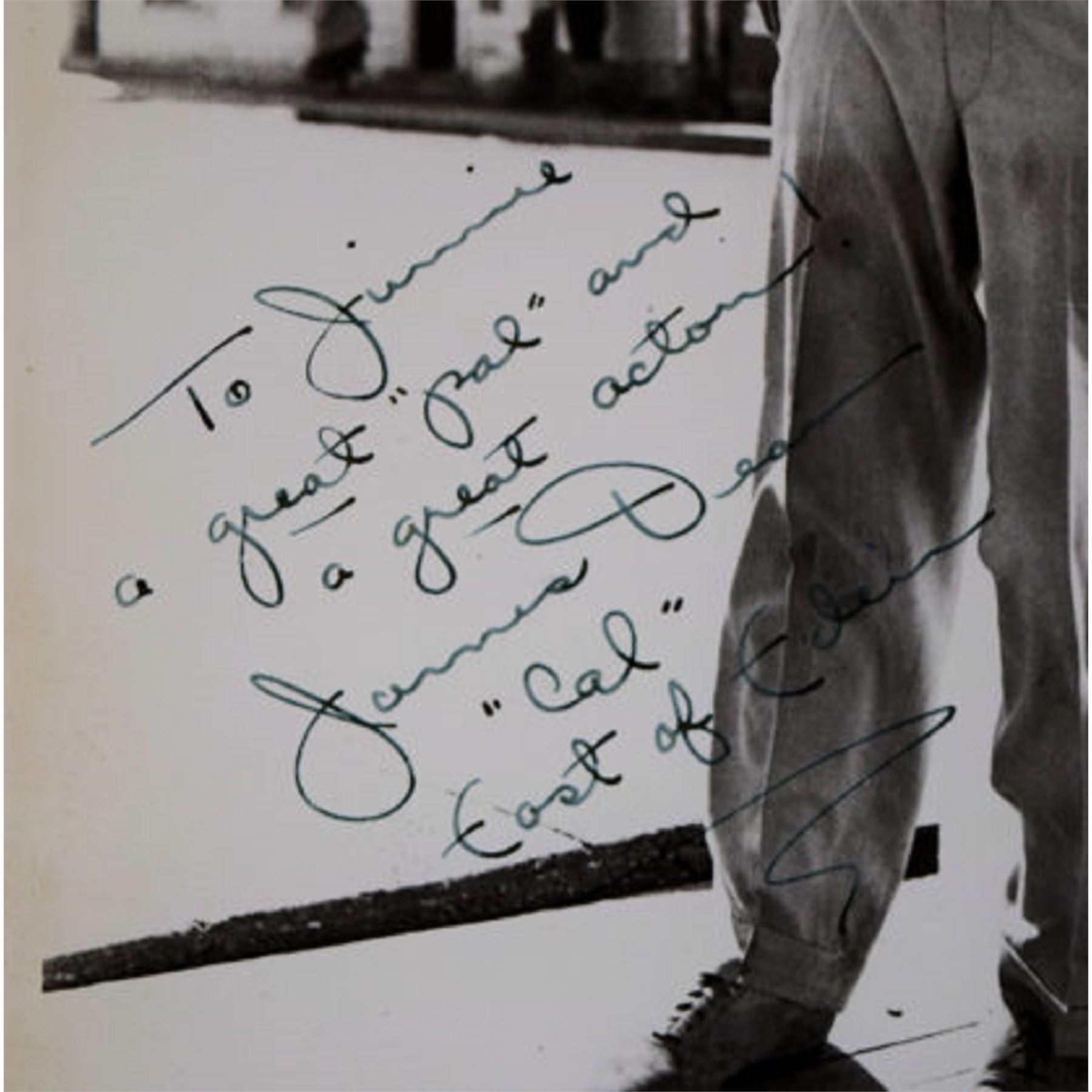 RARE James Dean signed movie still photo