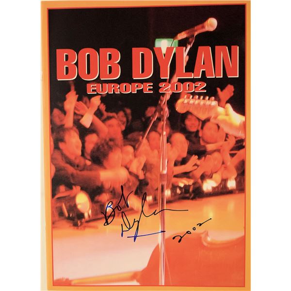 Bob Dylan signed tour book Bob Dylan signed tour book