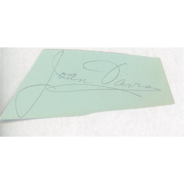 Joan Davis original signature