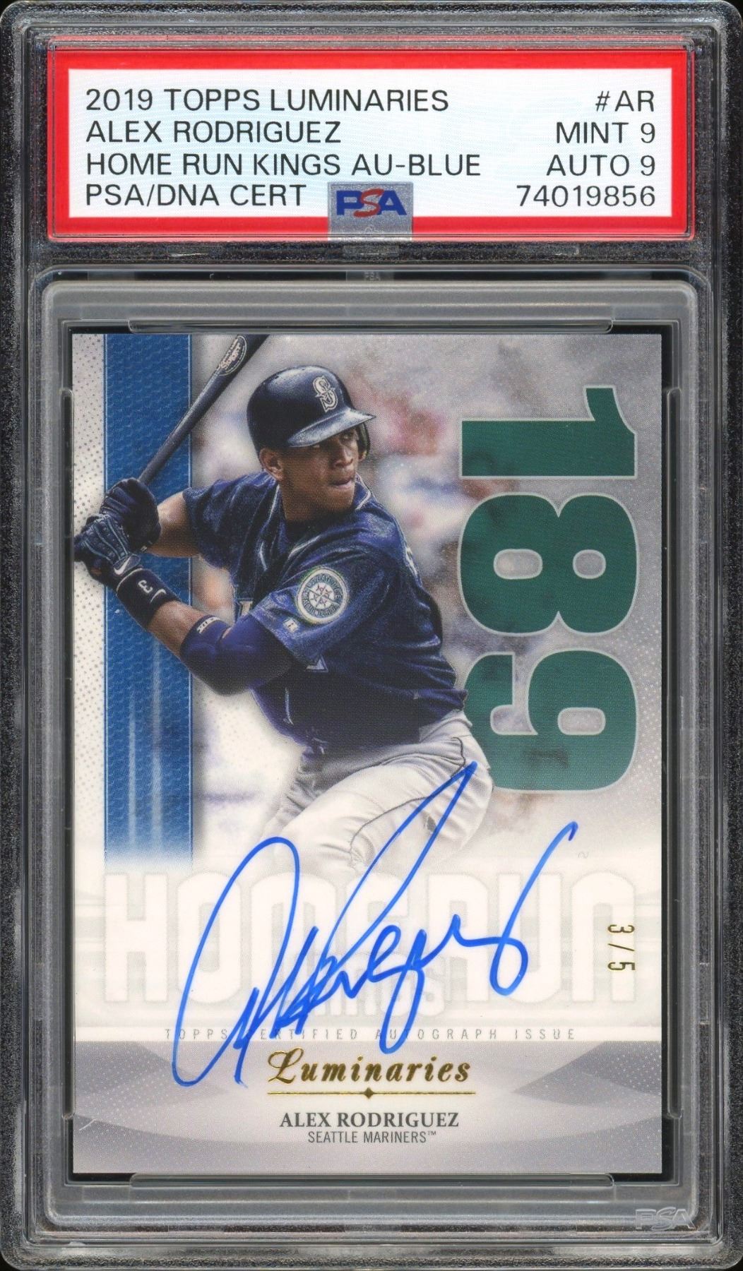 2019 Topps Luminaries Home Run Kings Alex Rodriguez Auto (1 of 5)