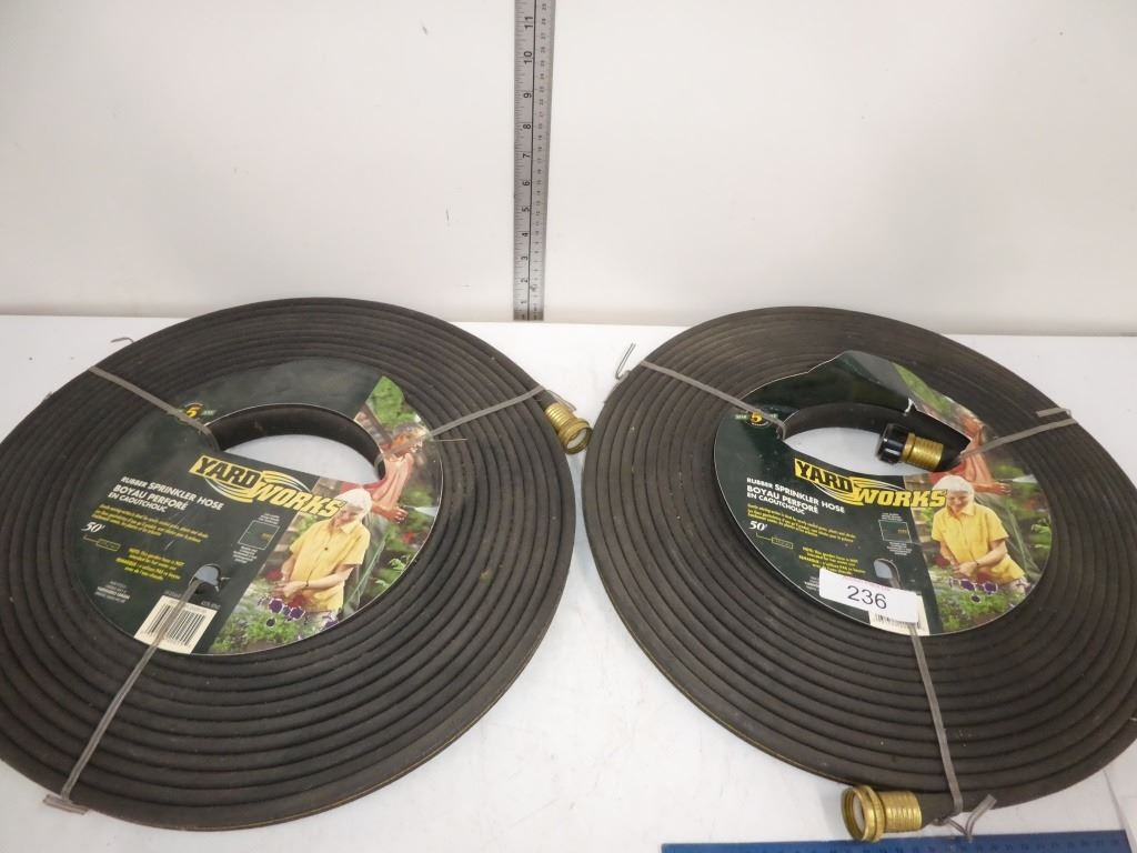 Yard Works rubber sprinkler hosex 50' ea