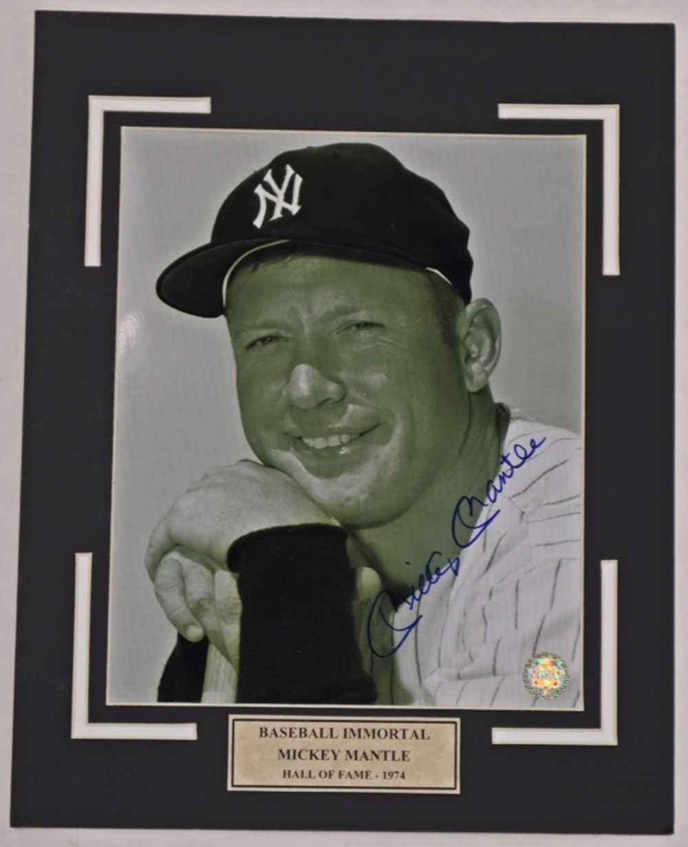 MICKEY MANTLE PHOTO & AUTOGRAPH