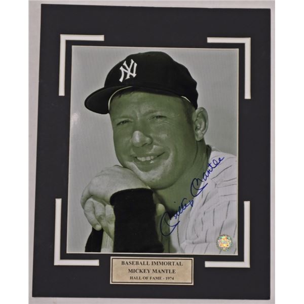 MICKEY MANTLE PHOTO & AUTOGRAPH
