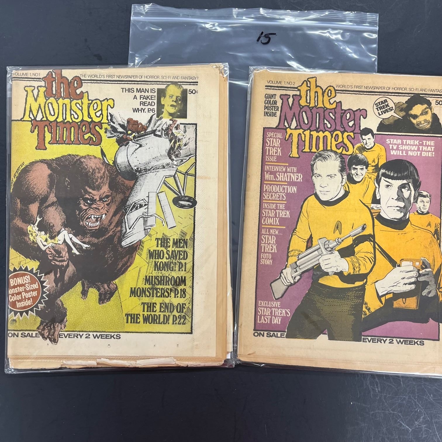 35 Monster Times Magazines Classic Horror Newspaper!