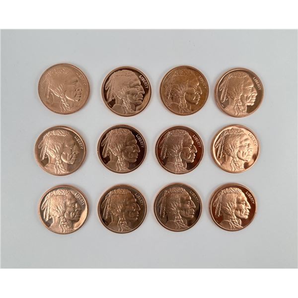 Collection of Indian Head Copper Rounds