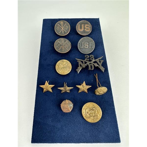 Collection of WWI WW1 US Collar Discs