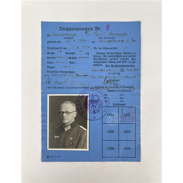 WW2 German Medical Doctor ID Card