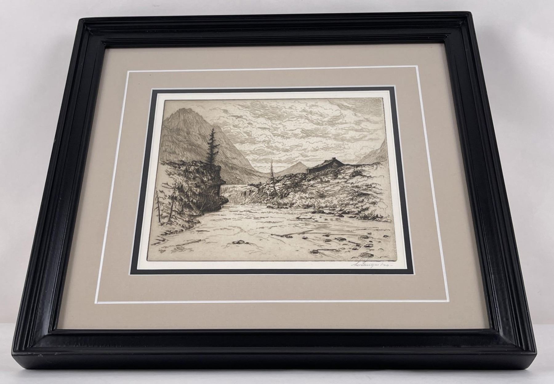 Lee Sturges Glacier Park Montana Etching