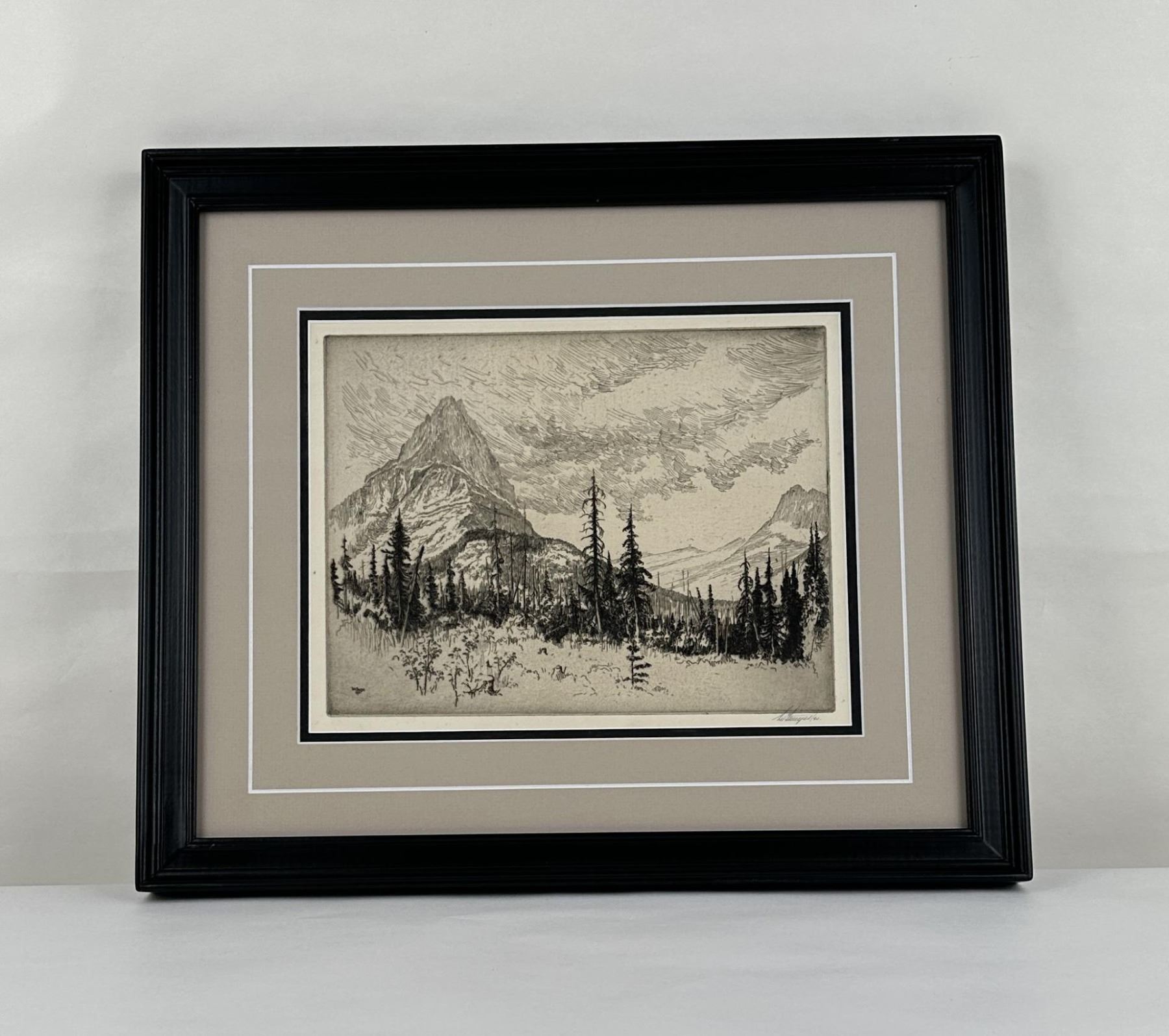 Lee Sturges Glacier Park Montana Etching