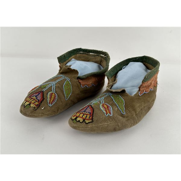 Nez Perce Indian Beaded Moccasins