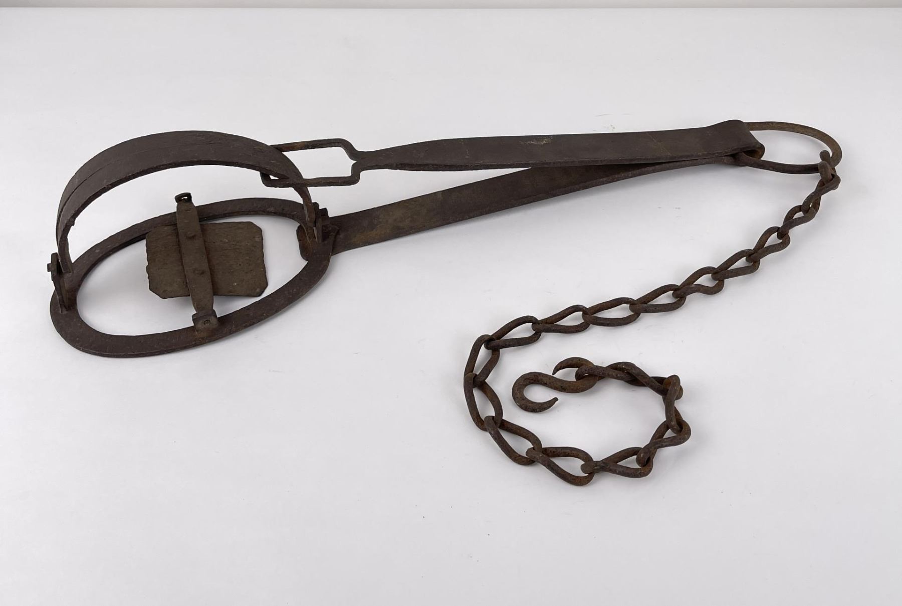 Antique Blacksmith Made Hand Forged Wolf Trap