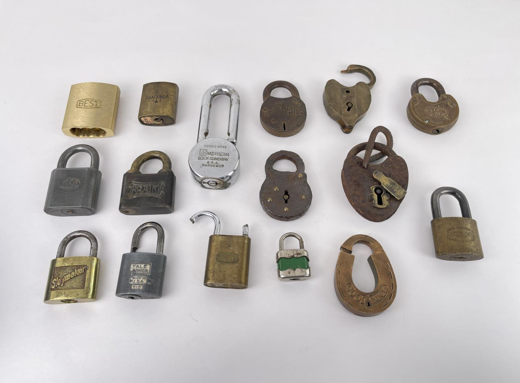 Collection of Antique Padlocks Locks
