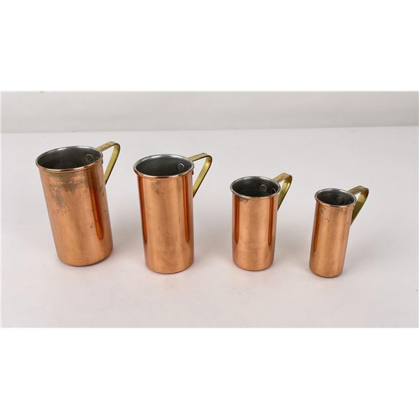 Collection of Graduated Copper Measuring Cups