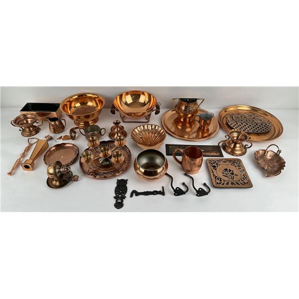 Large Group of Vintage Copper Items