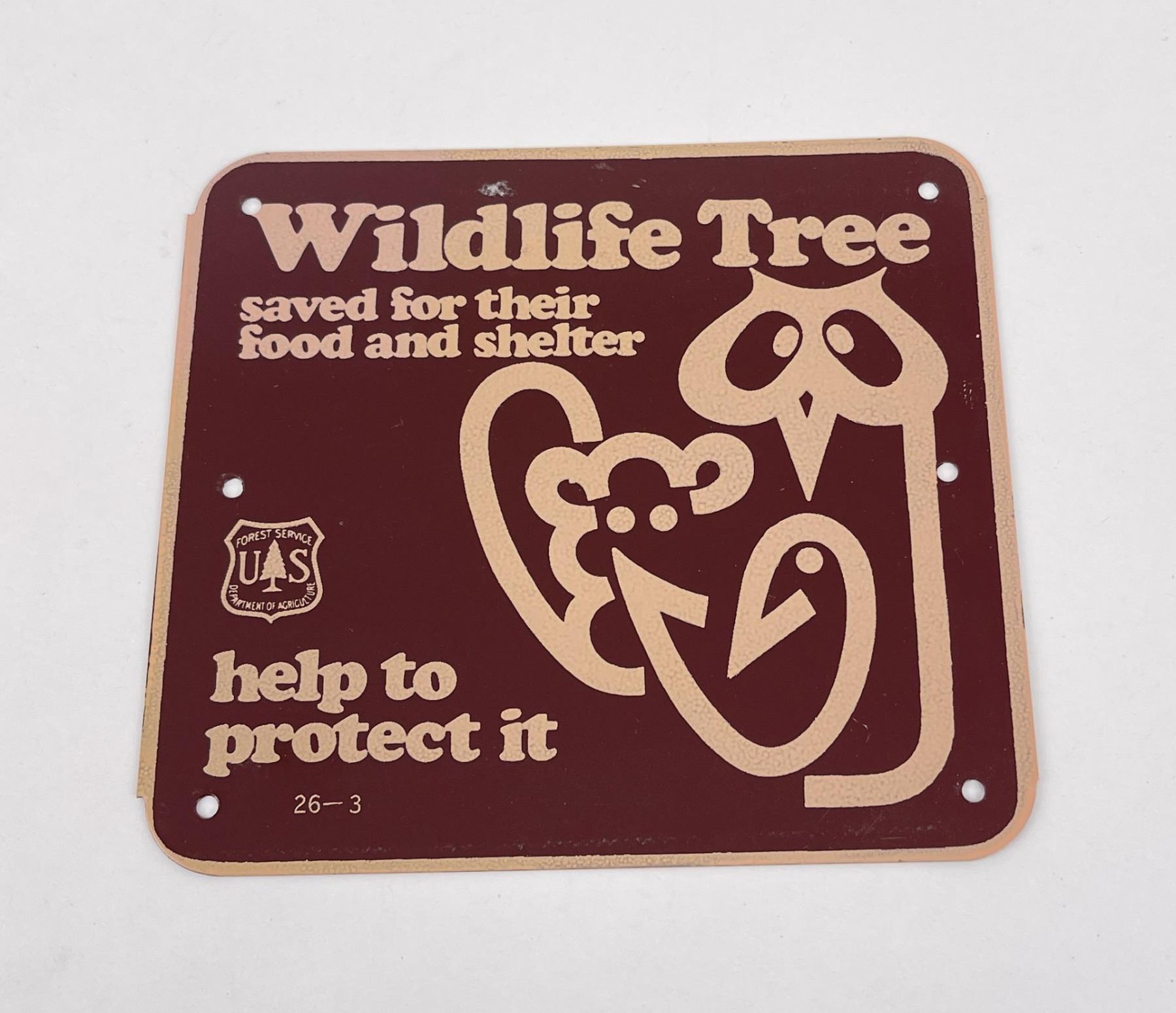 USFS US Forest Service Wildlife Tree Sign