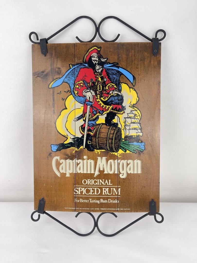 Captain Morgan Spiced Rum Wood Sign