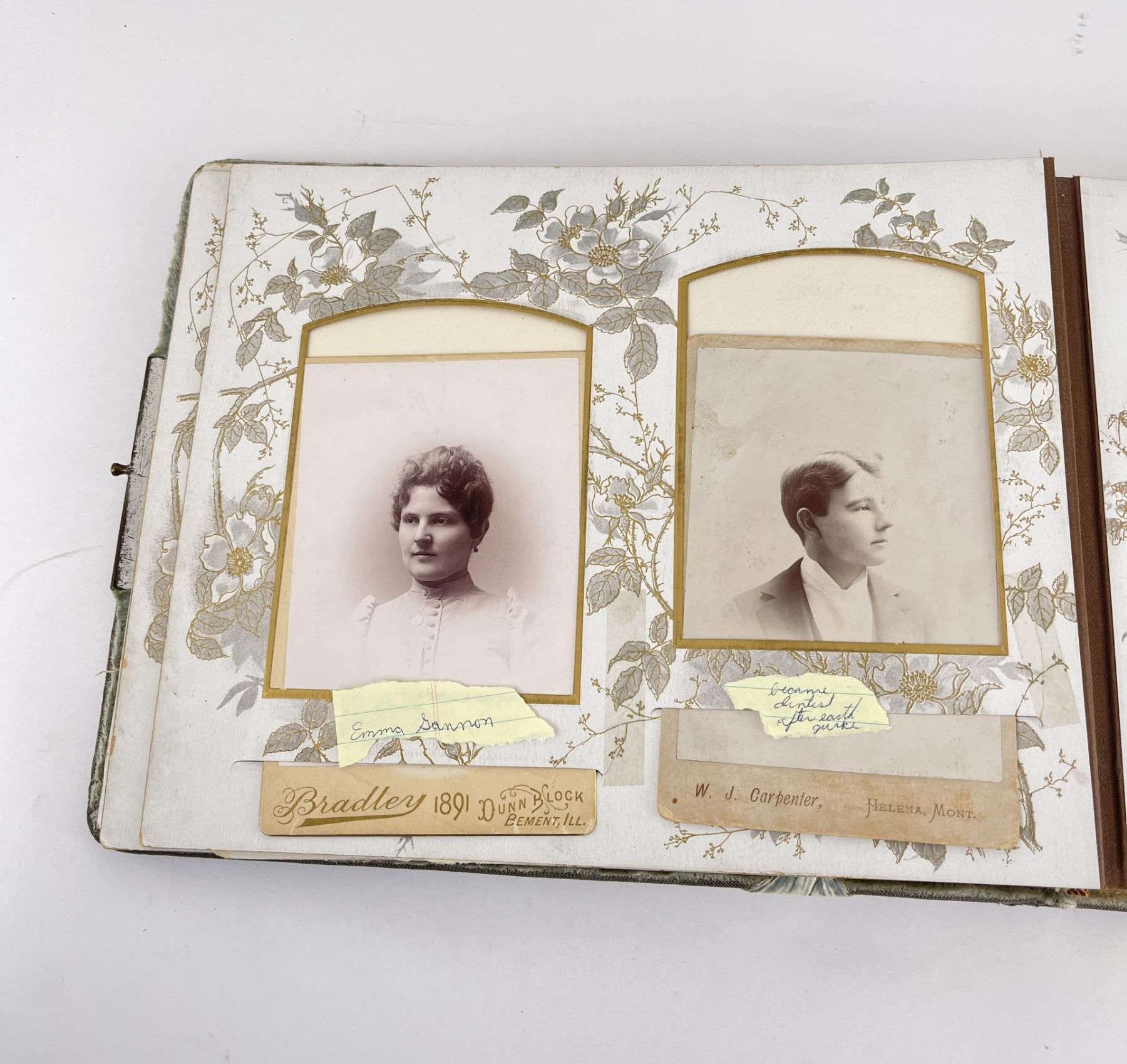 Antique Family Archive Cabinet Photo Album