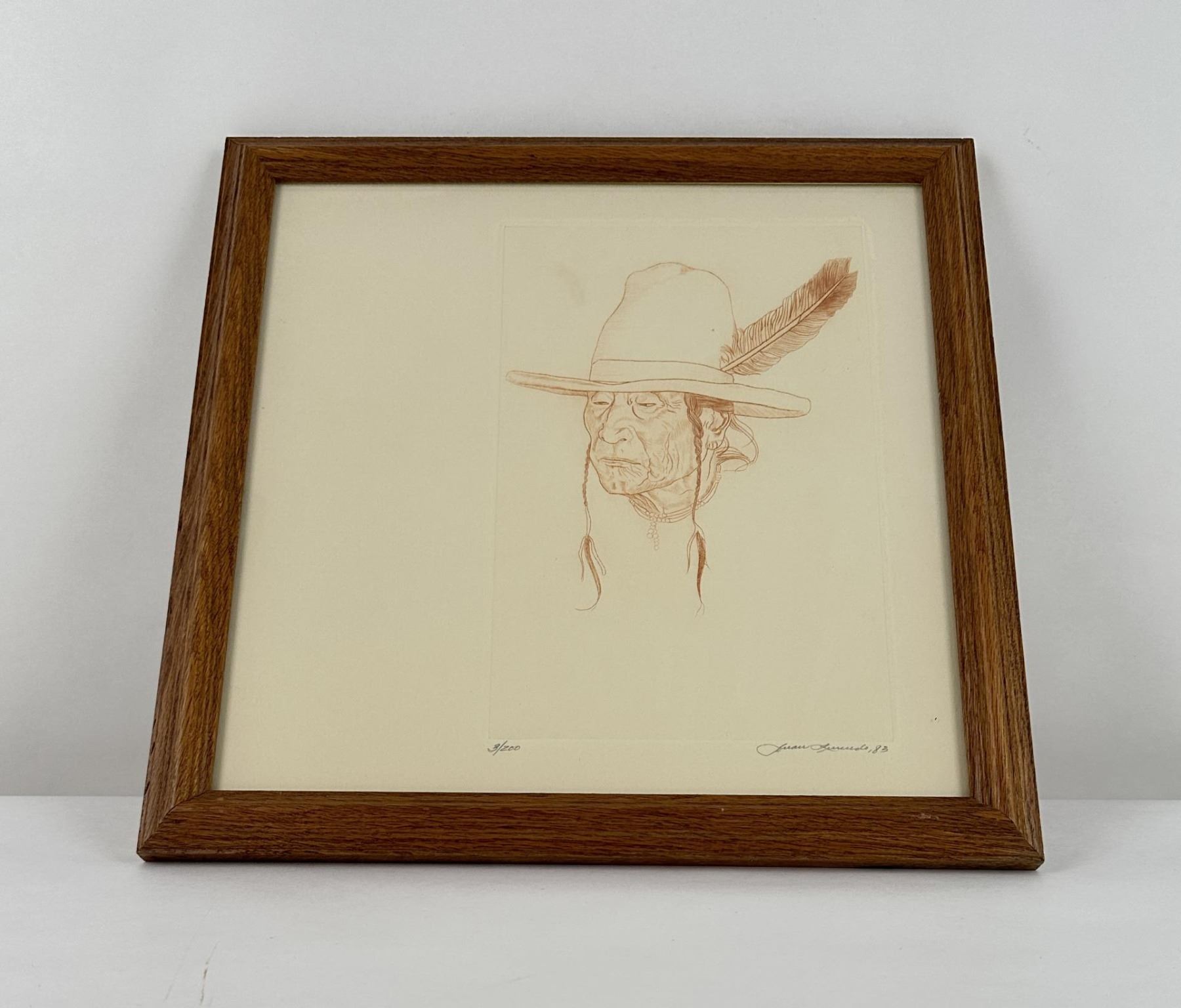 Native American Indian Engraving