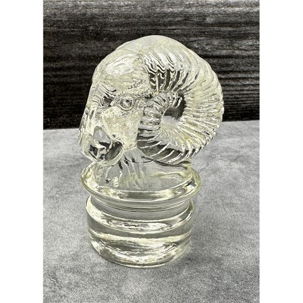 Mosser Glass Ram Paperweight