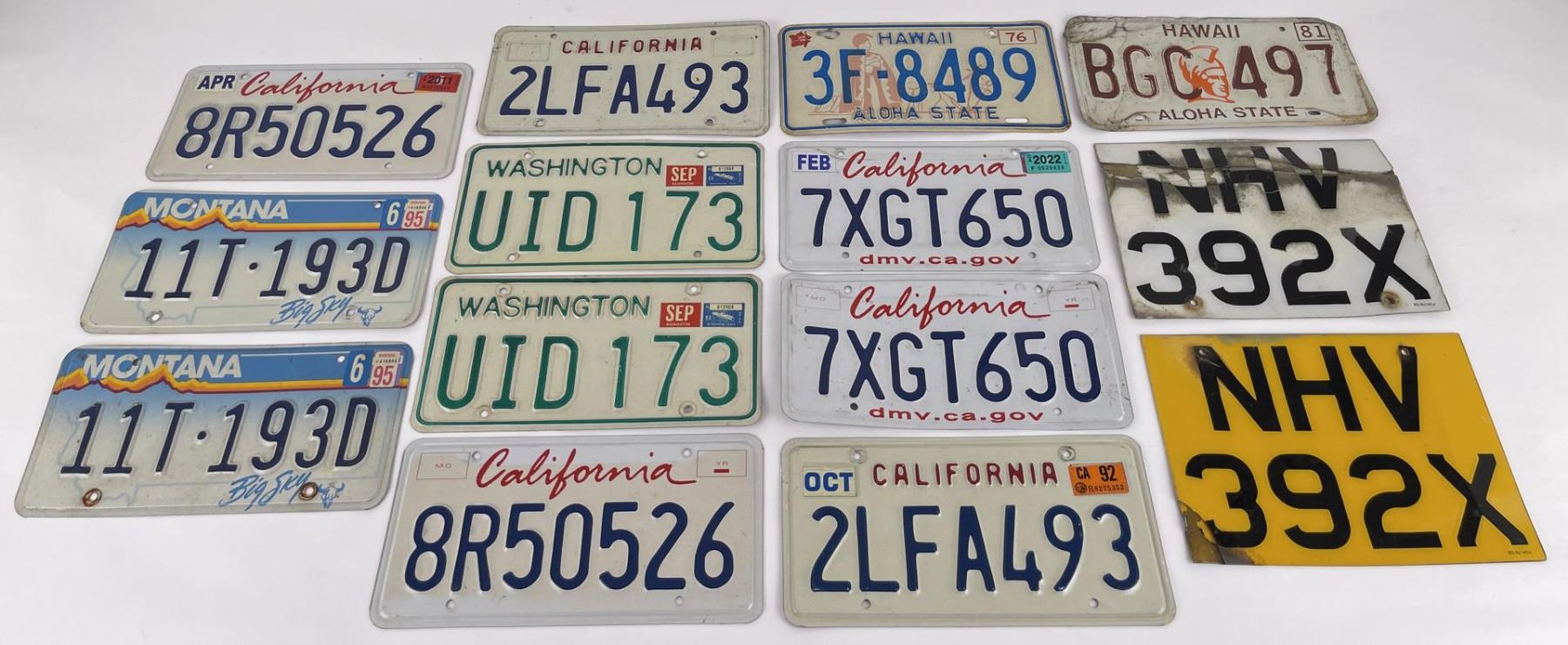 Collection of Vintage License Plates