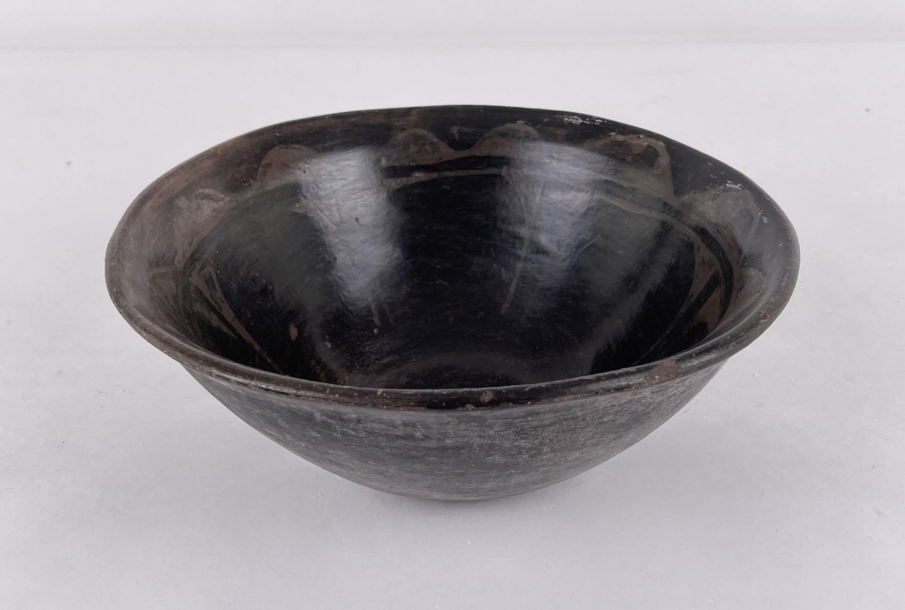 Antique Decorated Pueblo Indian Pot Bowl