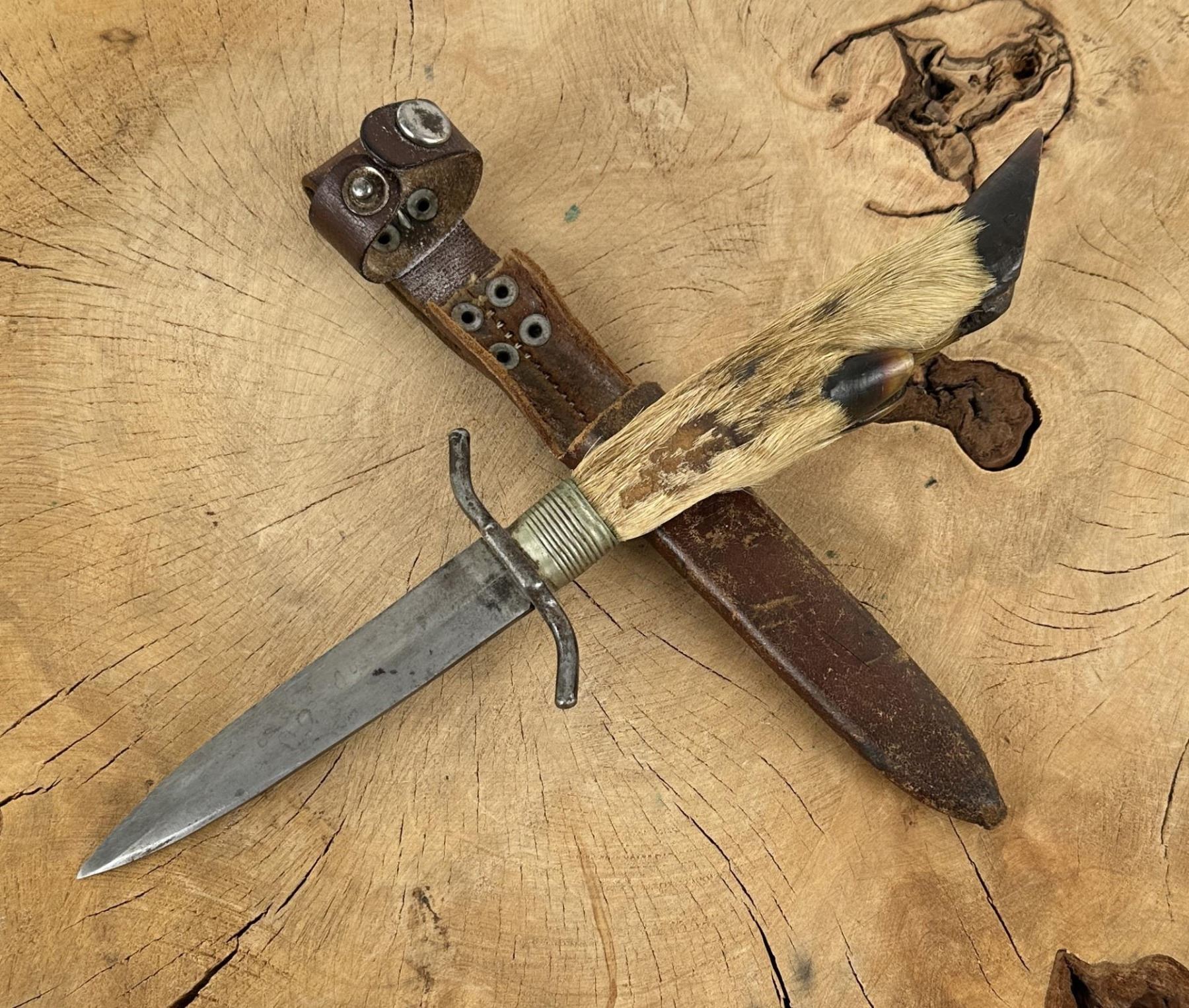 German Deer Hoof Dagger Knife