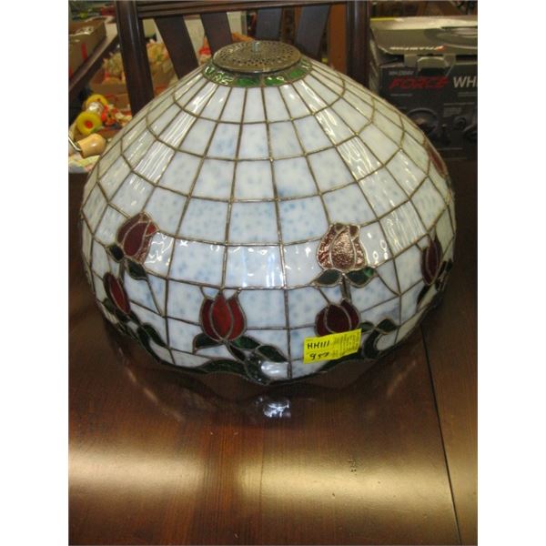 Leaded Glass Lamp Shade Dodds Auction