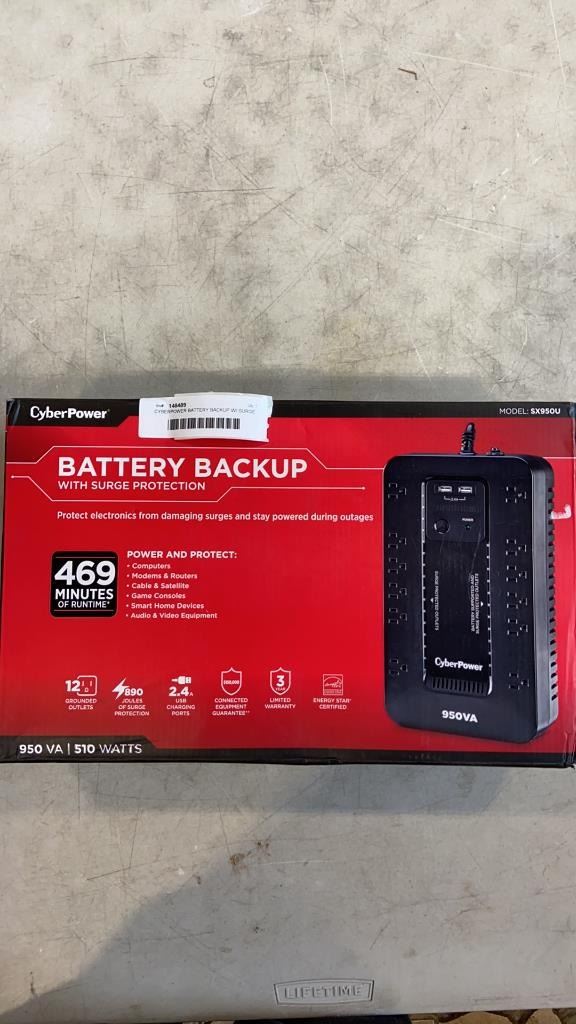 CYBERPOWER BATTERY BACKUP W/ SURGE PROTECTOR - Big Valley Auction CYBERPOWER BATTERY BACKUP W/ SURGE PROTECTOR - Big Valley Auction