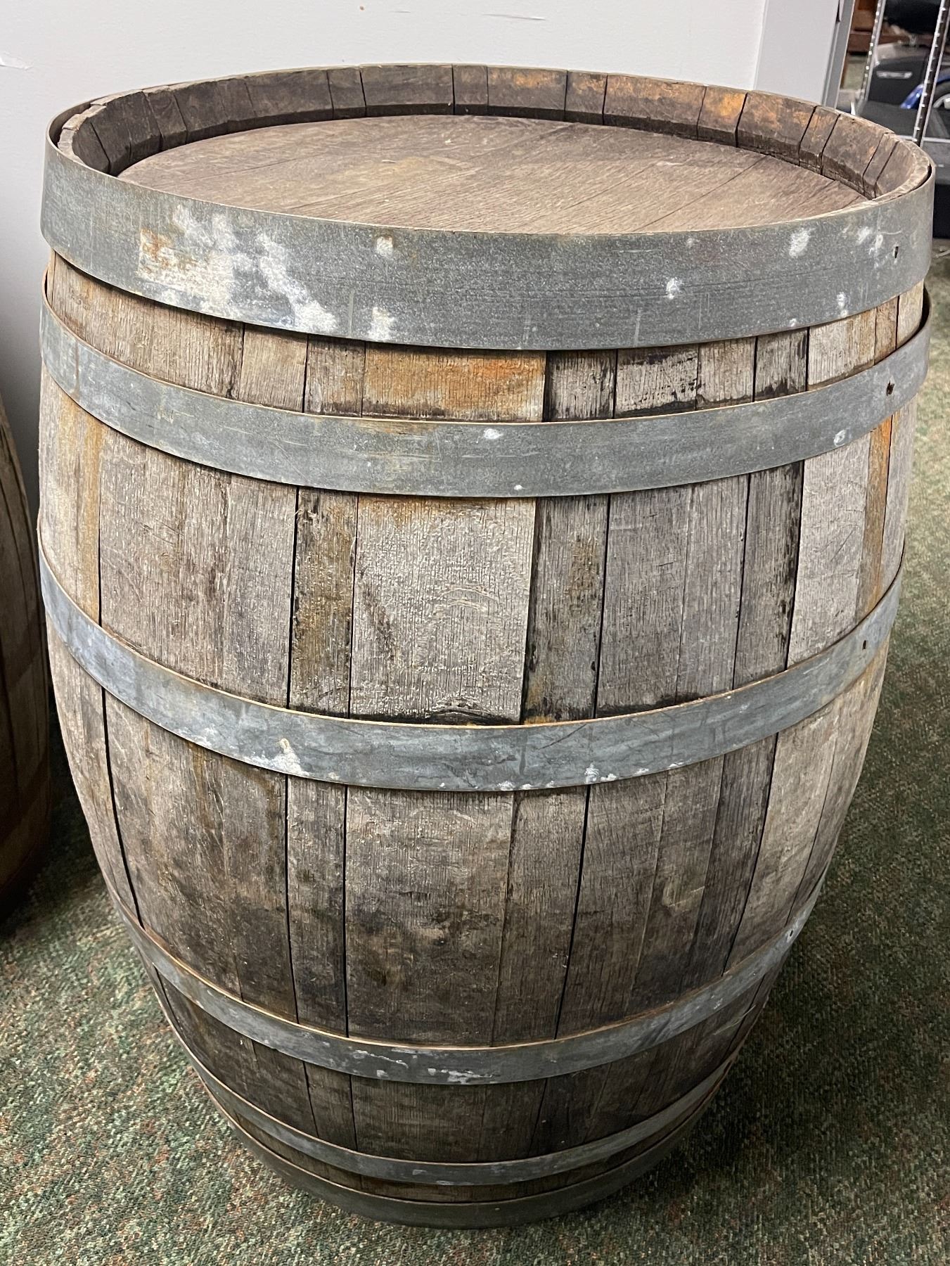3ft tall - wooden barrel